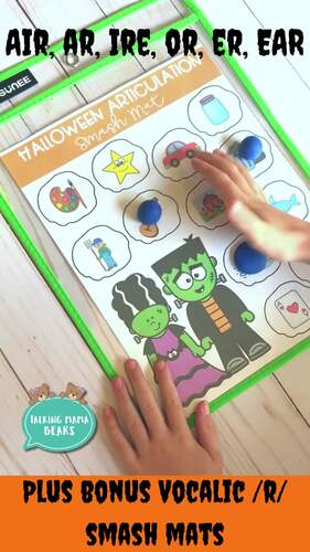 Halloween Phonological Processes Smash Mats Bundle PLUS Bonus Vocalic R