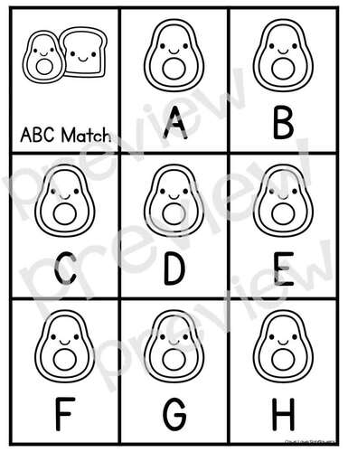 Avocado and Toast | Uppercase & Lowercase Alphabet Matching | ABC Flash ...