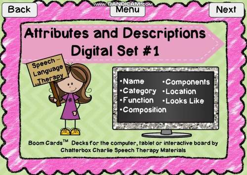 Attributes and Descriptions Boom Cards Deck #1 | TPT