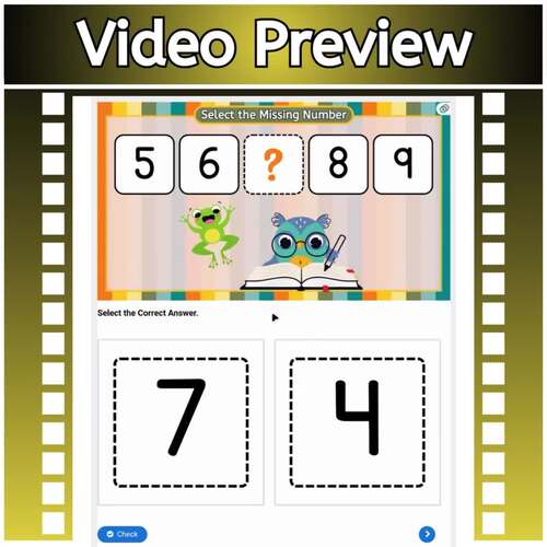 Select the Missing Number: Numbers 1 to 50 by Schooler's Mate | TPT