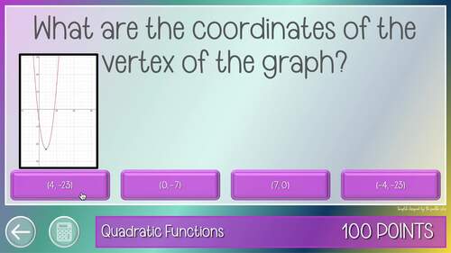 Quadratic Functions | Jeopardy Game | Algebra 1 | Google Slides ...