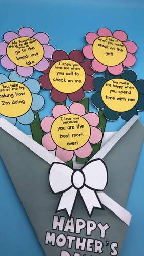Mother's Day Writing Craft Gift Floral Writing Activity Keepsake Art