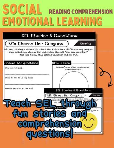 Social-Emotional Learning Reading Comprehension Worksheets | SEL