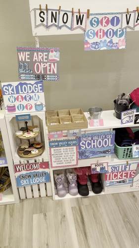 Ski Lodge Winter Dramatic Play Center Activities and Games by First ...