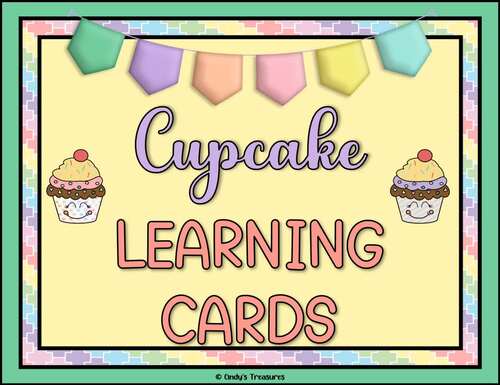 Cupcake Learning Posters: Alphabet, Numbers, Colors and Shapes | TPT