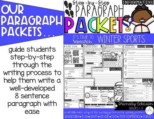 It’s Time to Research Winter Sports Paragraph Packet | Informational ...