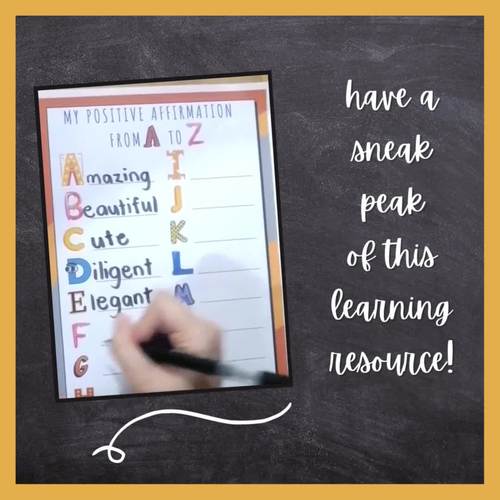 Positive Affirmation / Self-Love Worksheets | Card Templates for Elementary