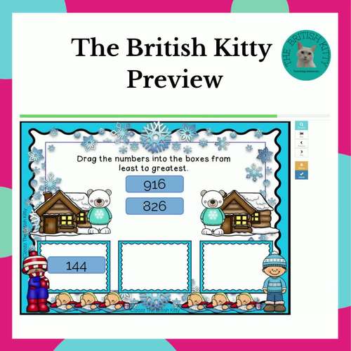 Winter Ordering Numbers To 1000 Least To Greatest Math Boom Cards™