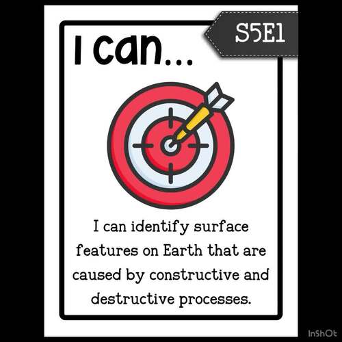 Grade 5 Science Learning Targets Posters & Teacher’s Checklist ...