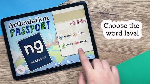 Articulation Passport Game - NG - PowerPoint & Boom Cards™ No Prep Digital