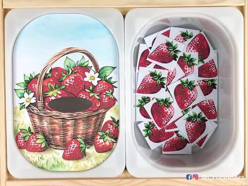 Strawberry FLISAT Sensory Table Insert: Harvest Time Counting up to 12 ...