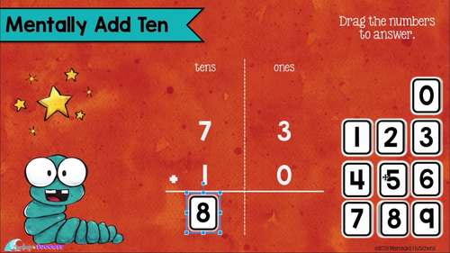 Mentally Add 10 (2 Digit Addition) for the Google Classroom / Distance ...
