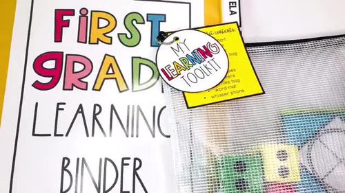 Learning Toolkit and Binder for First and Second Grades Distance Learning