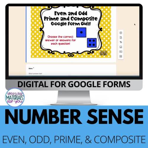 Even Odd Prime and Composite Differentiated Google™ Form Quizzes Exit ...