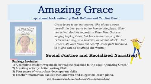 Amazing Grace reading comprehension and letter writing activity | TpT