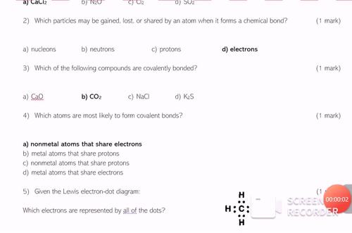 Chemical Bonding Practice Questions SOLUTIONS by The Science Bunch