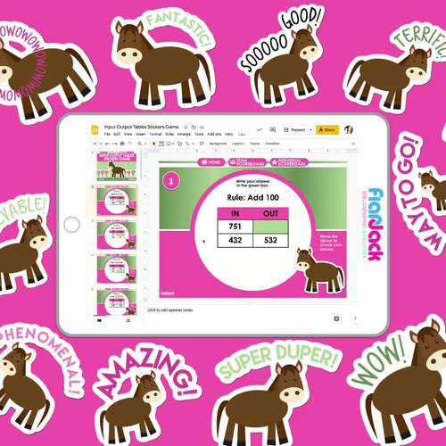 Input Output Tables Add Subtract Math Game | Easel Google Slides PPT ...