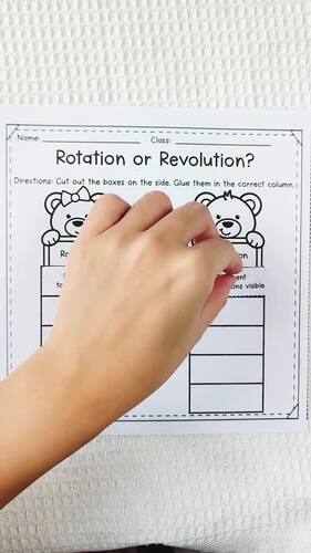 Rotation or Revolution? Cut and Paste Sorting Activity by Taketing Academy
