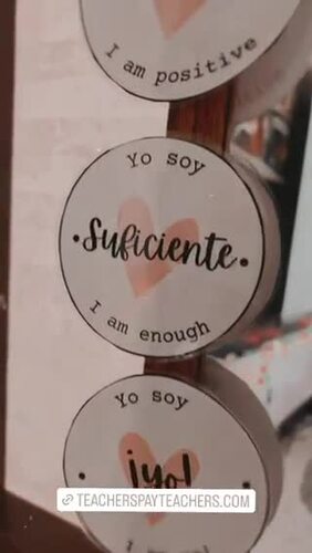 MIRROR positive self reflections-SPANISH by Spanglish Chica | TPT