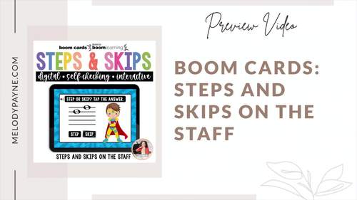 Music Intervals BOOM™ Cards for Piano - Steps and Skips on the Staff ...