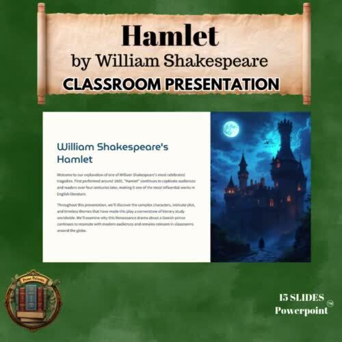 HAMLET by William Shakespeare * Powerpoint ELA Literature Presentation
