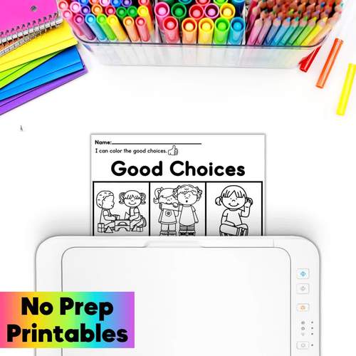 Good and Bad Choices Sort - English & Spanish by The Bilingual Rainbow