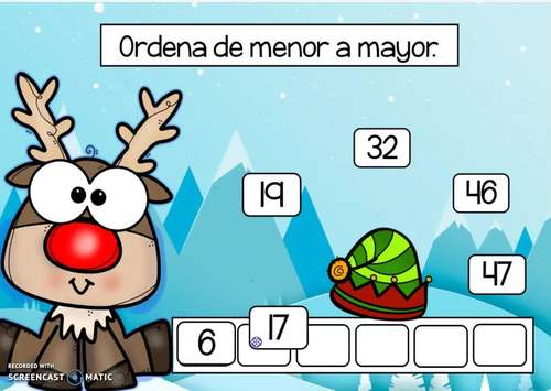 Ordenar números hasta 50 Boom cards Spanish distance learning by Madame ...