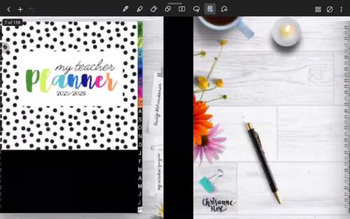 2025-2026 Digital Teacher Planner for Goodnotes, Notability, Noteshelf ...
