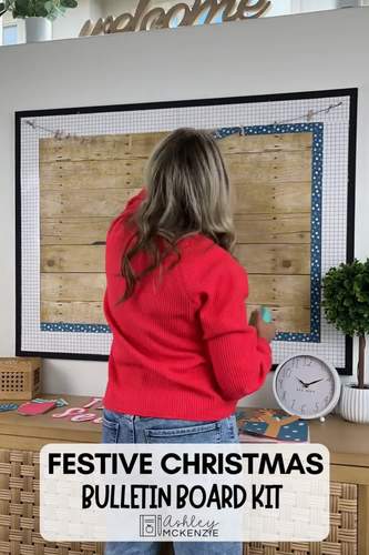 Festive Christmas Bulletin Board Kit | December Bulletin Board Ideas