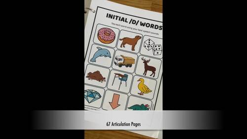 Speech Therapy Tool Kit - 125 Pages of Articulation and Language Targets