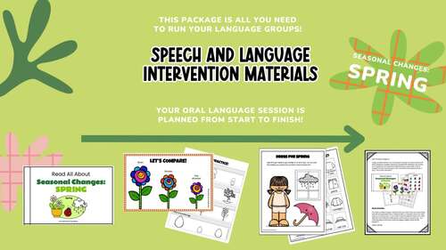 SLP to SLP: Language Intervention Session Activities - Seasonal Changes ...