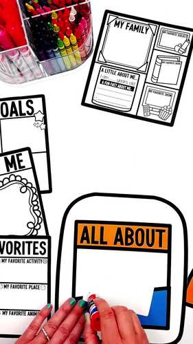 All About Me Craft & Book Back to School Activity Goal Setting Get to ...