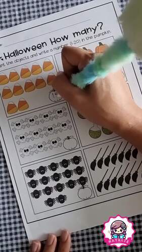 Spooky Fun with Kindergarten Halloween Counting Worksheets 1-20 Activities