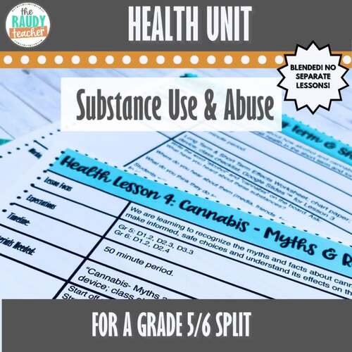 Grade 5 6 Blended Ontario Health Unit Substance Use and Abuse | TPT