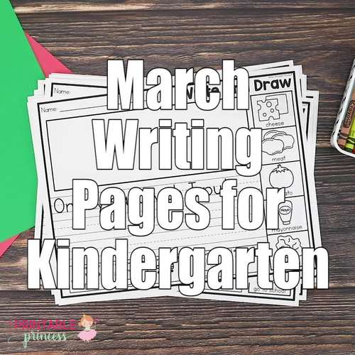 March Writing Prompts for Kindergarten by The Printable Princess