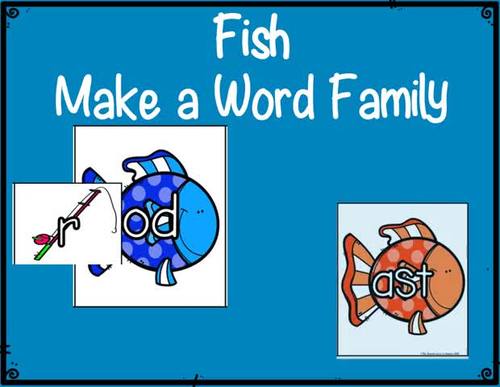 Fish Make A Short Vowel Word Family Center by The Teaching Scene by Maureen