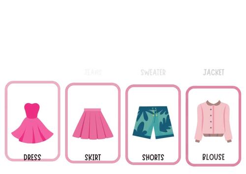 Clothes Double-sided Flashcards For Kids by The Digivita | TPT