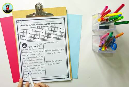 Bossy R Reading Passage | R Controlled Vowels Passages and Questions