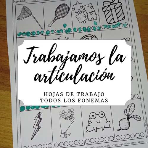 Cuaderno de Articulación Lenguaje Articulation in Spanish Terapia de ...