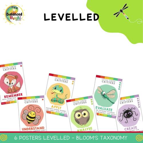 Critical Thinking Critters - Posters, Charts, Higher Order Thinking