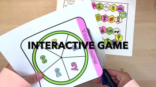 Vowel Teams Digraphs ai ay ea ee oa Board Game Puzzles by Kiddie Concepts