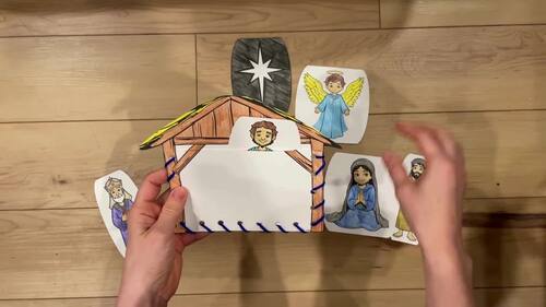 Christmas Nativity Pocket Craft, Jesus' Birth Sunday School Activity
