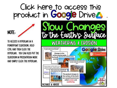 Science Slow Changes to Earth's Surface Erosion, Weathering, Plate ...