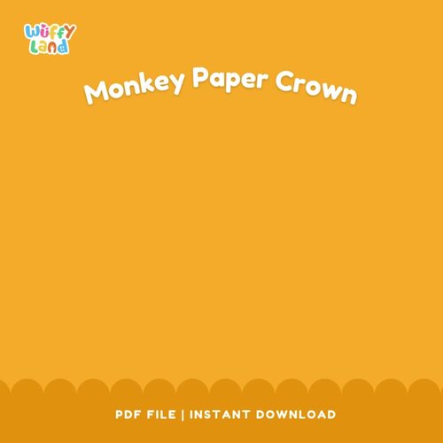 Monkey Paper Crown Craft - Animal Headband Hat for Kids by Wuffyland