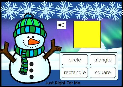 Frosty 2D Shapes Boom Cards by Just Right For Me | TPT