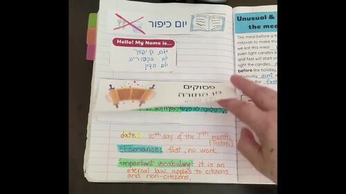 Jewish Holiday Interactive Notebook: Yom Kippur by Morah Marci's Classroom