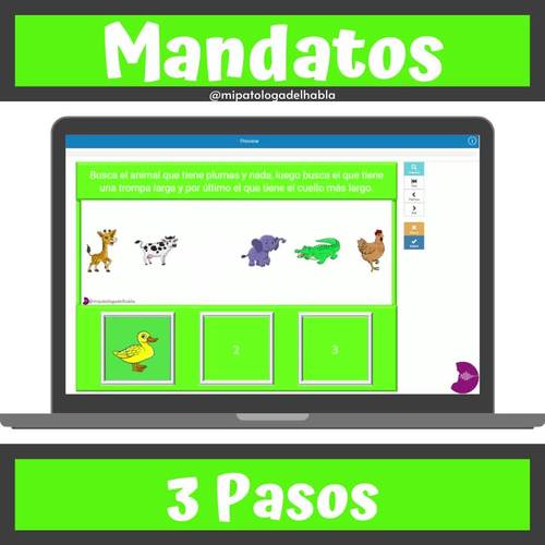 Mandatos 3 Pasos Following 3 Step Directions Spanish Boom Cards | TPT