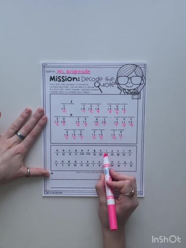 Mission Possible: Add & Subtract Math Decoder Activity (Numbers 1-20 ...