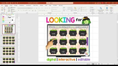 Hide and Seek for Letters and Sight Words | Editable Digital Game