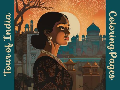 TOUR OF INDIA COLORING PAGES - 8 PAGES, PDF, TRAVEL, CULTURE, DIVERSITY